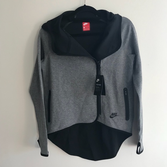 Nike | Jackets & Coats | Nwt Nike Tech Fleece Cape Full Zip Jacket Grey ...
